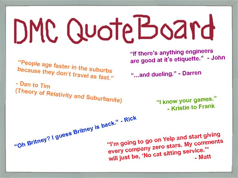 DMC Quote Board - October 2011 | DMC, Inc.